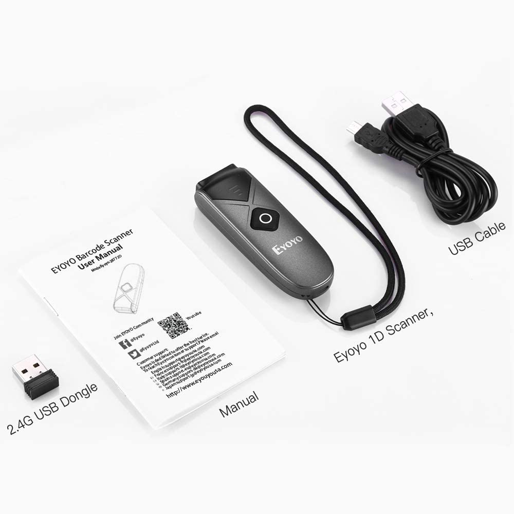 Eyoyo EY-015L Mini Portable 1D Bluetooth Barcode Scanner, 3-in-1 2.4G ... Eyoyo EY-015L Mini Portable 1D Bluetooth Barcode Scanner, 3-in-1 2.4G ...